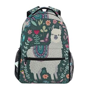 school backpack llama teens girls boys schoolbag travel bag