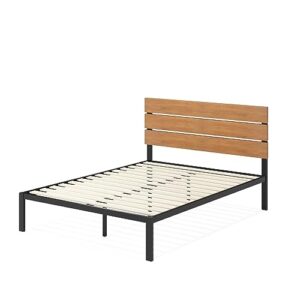 ZINUS Paul Metal and Bamboo Platform Bed Frame, Wood Slat Support, No Box Spring Needed, Easy Assembly, Queen