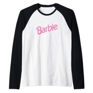 Barbie Pink Logo Raglan Baseball Tee