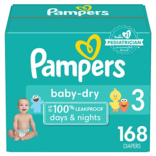 Pampers Baby Dry Diapers Size 3, 168 count - Disposable Diapers