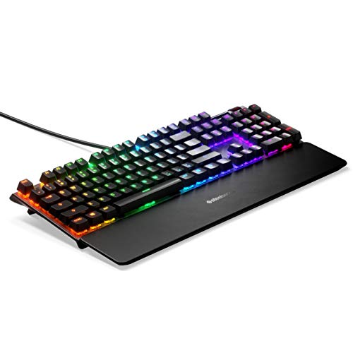 SteelSeries Apex 7 Mechanical Gaming Keyboard – OLED Smart Display – USB Passthrough and Media Controls – Tactile and Quiet – RGB Backlit (Brown Switch)