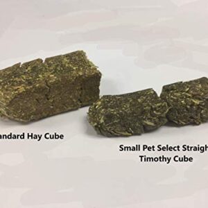 Small Pet Select - Straight Timothy Hay Cubes - 100% All Natural Timothy Hay, Not Blended - Delivered Fresh, Guarantee, (1 lb)