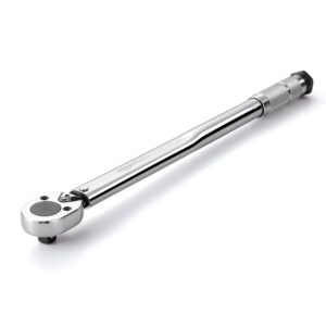 amazon basics 1/2-inch drive click heavy-duty torque wrench - 25-250 foot-lb, 33.9-338.9 nm