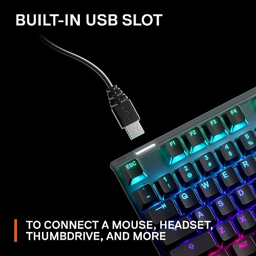 SteelSeries Apex Pro HyperMagnetic Gaming Keyboard — World's Fastest Keyboard — Adjustable Actuation — OLED Screen — RGB – USB Passthrough​