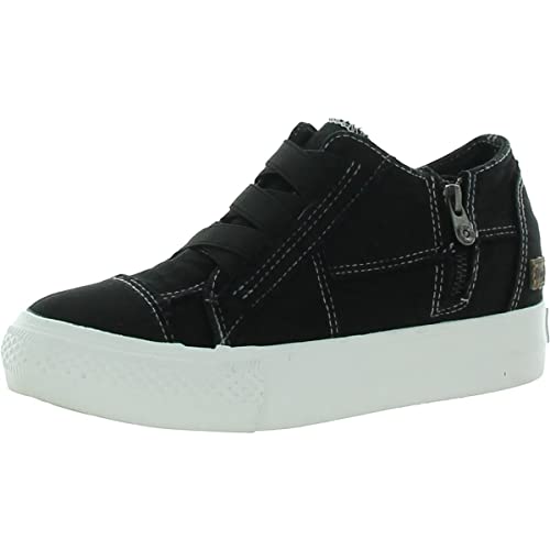 Blowfish Malibu Mamba Platform Comfort Fashion Sneaker Black (Black Color Washed Canvas, 9)