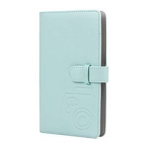 96 pockets mini film photo album book for fujifilm instax mini liplay 9 8 7s 70 90 link instant camera 3 inch polaroid picture name card holder (ice blue)