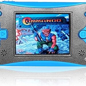 Handheld Game Player for Kids Adults- FAMILY POCKET RS16 Portable Classic Game Controller Built-in 260 Game 2.5 inch LCD Retro Arcade Video Game System Children's Birthday Gift (RS-16 Blue1)