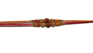 rakhi for brother rakhi set of 2 single rudraksh with rings and golden beed thread bracelet for bhai bhaiya- indian rakhi raksha bandhan festival gift for your loving brother/sibling , family member