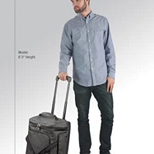 Solo New York Leroy Carry-On Wheeled Duffle Bag, 49L Capacity, Grey, 22 Inch