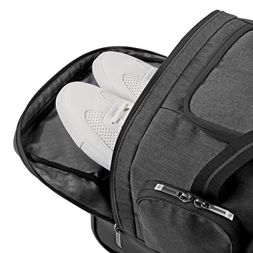 Solo New York Leroy Carry-On Wheeled Duffle Bag, 49L Capacity, Grey, 22 Inch