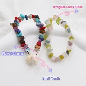 EuTengHao 1100Pcs Irregular Chips Stone Beads Natural Gemstone Beads Kit with Earring Hooks Spacer Beads Pendants Charms Jump Rings for DIY Jewelry Necklace Bracelet Earring Making Supplies