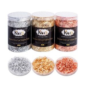 gold foil flakes for resin,30g gold leaf flakes for nail art, painting, crafts, slime and resin jewelry making