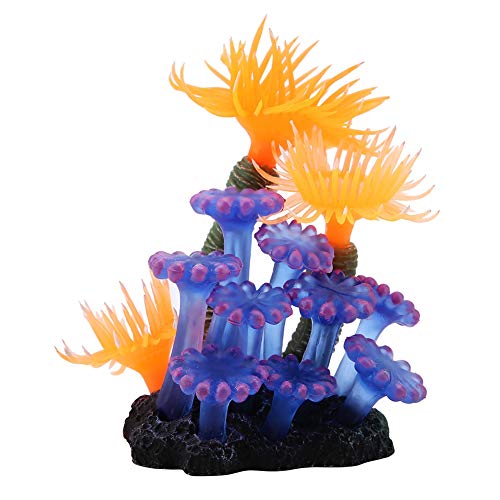 HEEPDD Aquarium Simulation Silicone Coral Sea Anemone Artificial Aquatic Plants Fish Tank Landscape Decoration