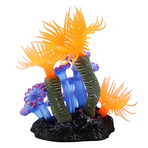 HEEPDD Aquarium Simulation Silicone Coral Sea Anemone Artificial Aquatic Plants Fish Tank Landscape Decoration