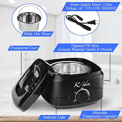 Wax Warmer, 18 in 1 Hair Removal At Home for Bikini, Eyebrow, Legs, Face, Legs