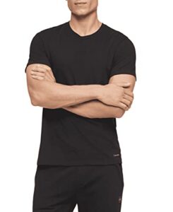 calvin klein men's cotton classics 5-pack undershirts, 5 black crewneck, xx-large