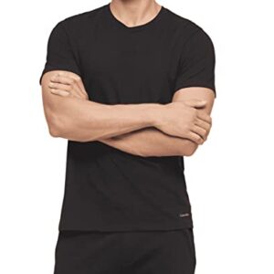 Calvin Klein Men's Cotton Classics 5-Pack Undershirts, 5 Black Crewneck, XX-Large