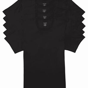 Calvin Klein Men's Cotton Classics 5-Pack Undershirts, 5 Black Crewneck, XX-Large