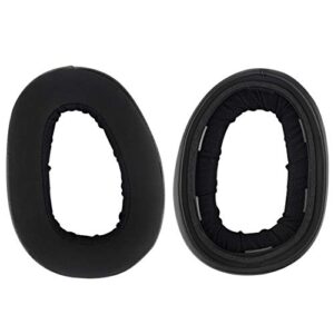 Geekria Comfort Hybrid Velour Replacement Ear Pads for Sennheiser GSP 600, GSP 601 GSP 602, GSP 670, GSP 500 Headphones Ear Cushions, Headset Earpads, Ear Cups Repair Parts (Black)