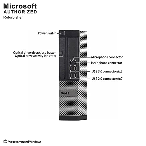 Dell OptiPlex 9020-SFF, Intel Core i5-4570 3.2GHZ, 16GB RAM, 512GB SSD Solid State, DVDRW, Windows 10 Pro 64bit (Renewed)