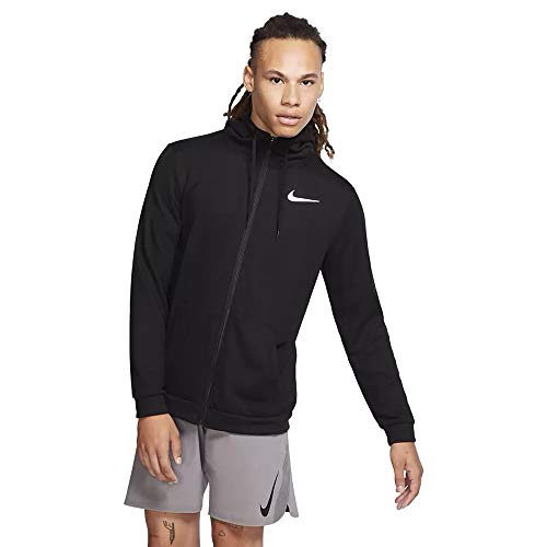 Nike Dry Hoodie Full Zip Fleece Black/White Large