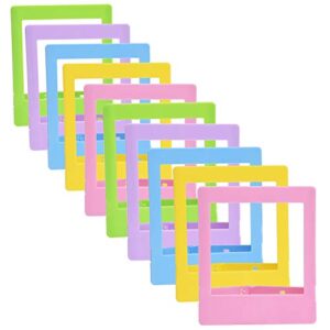 sunmn 10 pieces colorful photo picture frames compatible with fujifilm instax square sq1 sq6 sq10 sq20 camera film