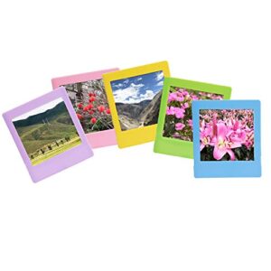 SUNMN 10 Pieces Colorful Photo Picture Frames Compatible with Fujifilm Instax Square SQ1 SQ6 SQ10 SQ20 Camera Film