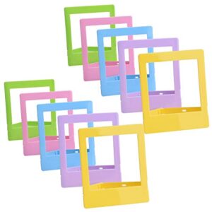 SUNMN 10 Pieces Colorful Photo Picture Frames Compatible with Fujifilm Instax Square SQ1 SQ6 SQ10 SQ20 Camera Film