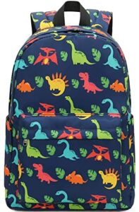 kids backpack boys preschool toddler school book bags for elementary primary schooler (dinosaur-leaf)