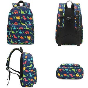 Kids Backpack Boys Preschool Toddler School Book Bags for Elementary Primary Schooler (Dinosaur-leaf)