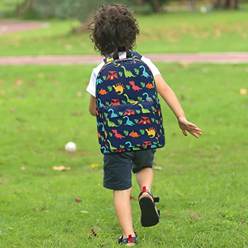 Kids Backpack Boys Preschool Toddler School Book Bags for Elementary Primary Schooler (Dinosaur-leaf)