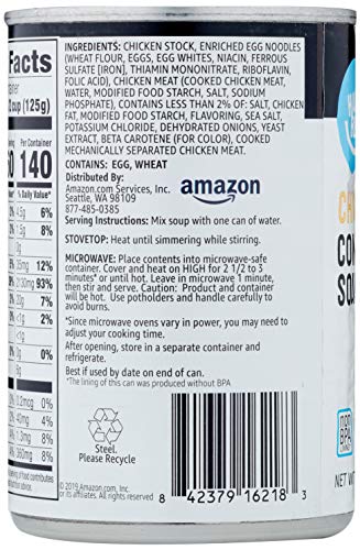 Amazon Brand - Happy Belly Chicken Noodle Soup 10.5 Oz