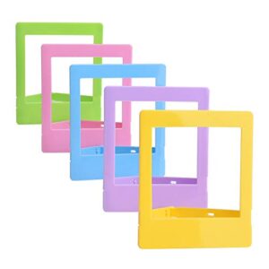 sunmns colorful photo picture frame compatible with fujifilm instax square sq1 sq6 sq10 sq20 camera film, 5 pieces