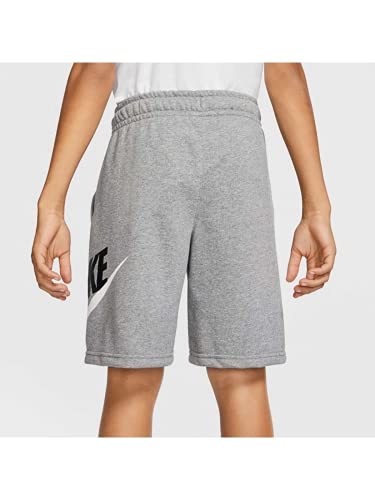 Nike Boy's Sportswear Club + HBR Fleece Shorts (Big Kids) Carbon Heather/Smoke Grey XL (18-20 Big Kid)