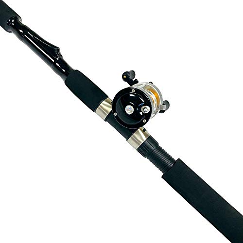 EatMyTackle Sabiki Rig Fishing Rod and Baitcaster Reel Combo (7 ft. 2 Pack)