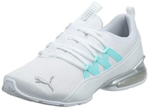 puma women's riaze prowl, puma white-gulf stream, 8.5