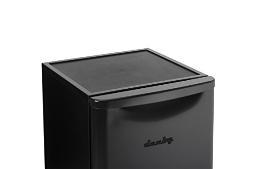 Danby Contemporary Classic DAR033A6BDB-6 3.3 Cu.Ft. Mini Fridge, Compact Countertop Refrigerator for Bedroom, Living Room, Kitchen, Office, Desk, E-Star Rated in Matte Black