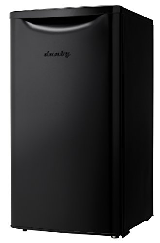 Danby Contemporary Classic DAR033A6BDB-6 3.3 Cu.Ft. Mini Fridge, Compact Countertop Refrigerator for Bedroom, Living Room, Kitchen, Office, Desk, E-Star Rated in Matte Black