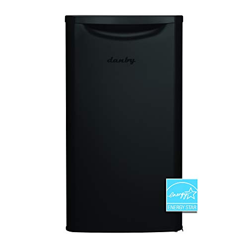 Danby Contemporary Classic DAR033A6BDB-6 3.3 Cu.Ft. Mini Fridge, Compact Countertop Refrigerator for Bedroom, Living Room, Kitchen, Office, Desk, E-Star Rated in Matte Black