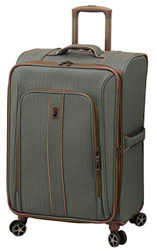 LONDON FOG Newcastle Softside Expandable Spinner Luggage, Slate Bronze, 4 Piece Set