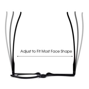 JM 2 Pairs Makeup Reading Glasses Magnifying Flip Down Cosmetic Readers for Women +4.0