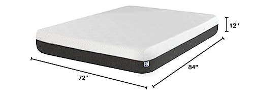 Sealy - Memory Foam Bed in a Box – 12 Inch, Medium Feel, California King Size, CopperChill Technology, CertiPur-US Certified,White