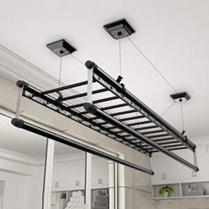 drying rack gold color ceiling dryer balcony pulley household airer dryer 4-bar laundry clothesline aluminum alloy 150cm