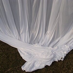 HAORUI Ice Silk Backdrop Curtain for Wedding Ceremony Photography Banquet Event Party 10ft White