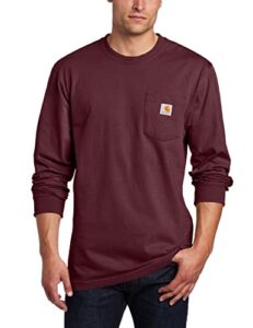 carhartt men's loose fit heavyweight long-sleeve pocket t-shirt, port, tll-4xl