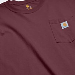 Carhartt Men's Loose Fit Heavyweight Long-Sleeve Pocket T-Shirt, Port, TLL-4XL