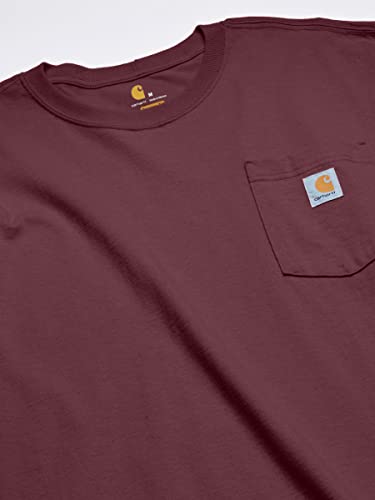 Carhartt Men's Loose Fit Heavyweight Long-Sleeve Pocket T-Shirt, Port, TLL-4XL