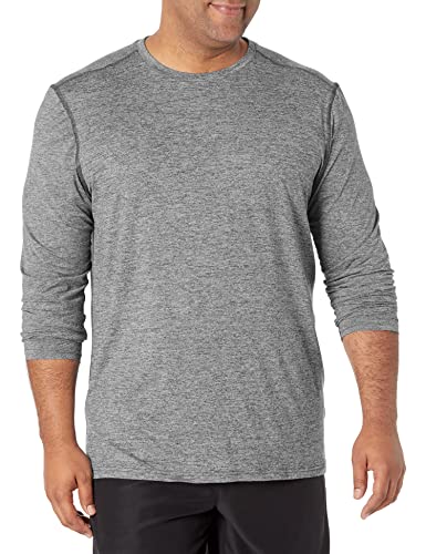 C9 Champion mens Long Sleeve Tech Tee T Shirt, Ebony Heather, Large US