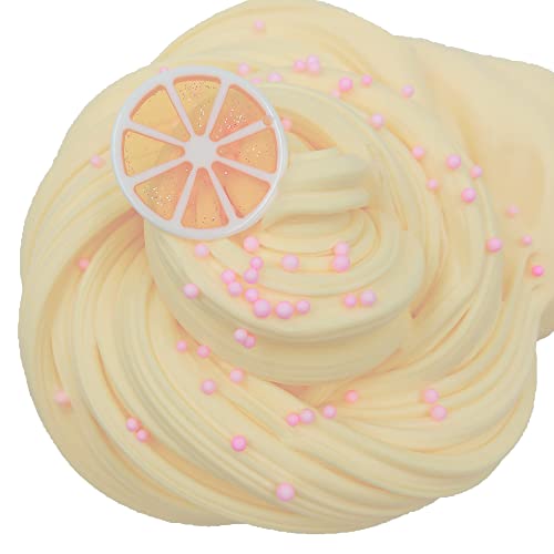 Upgraded Butter Slime, Scented Stretchy Lemon Slime, Super Soft and Non-Sticky, DIY Sludge Toy for Girls and Boys (200ml)