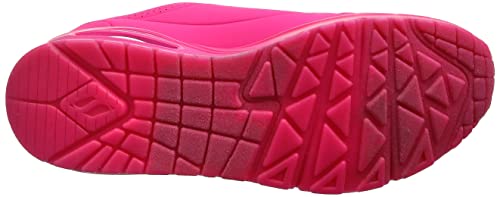 Skechers womens Skecher Street Women's Uno - Night Shades Sneaker, Pink Hot Pink Durabuck Htpk, 7.5 US